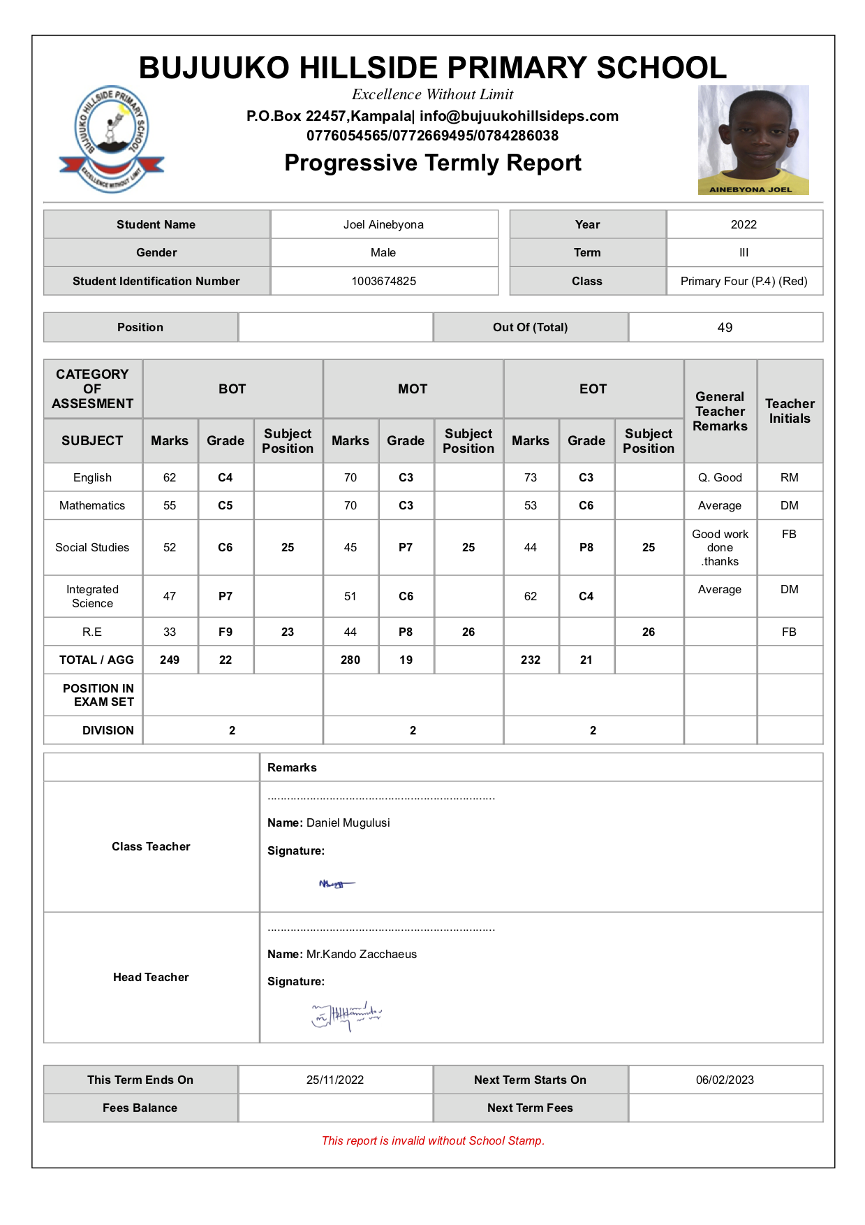 Academic Report - Service - Schoolpesa